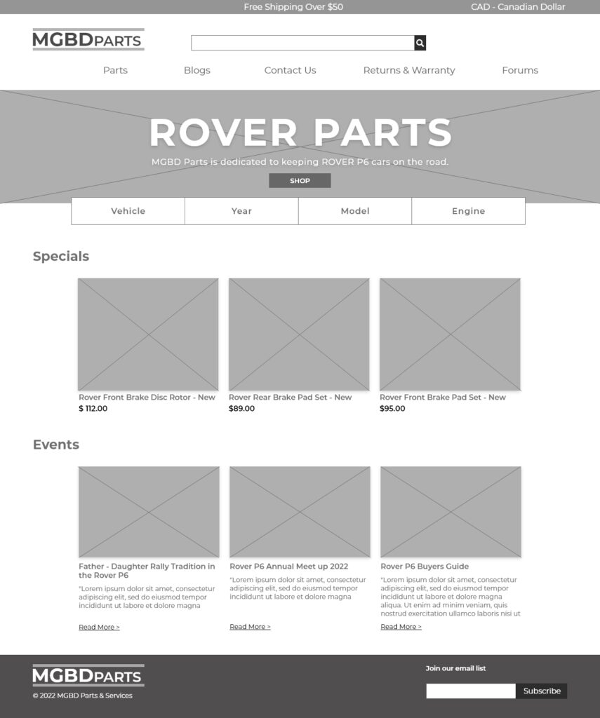 Rover P6 Cars Website – UI/UX Case Study - Brian Mak